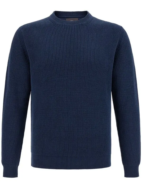 Boggi Milano Ribbed Sweater - Blue