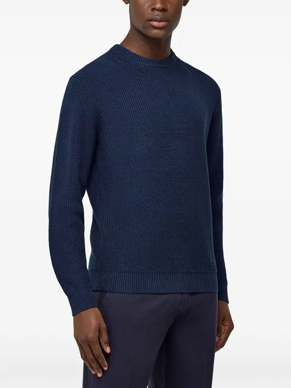 Boggi Milano Ribbed Sweater - Blue