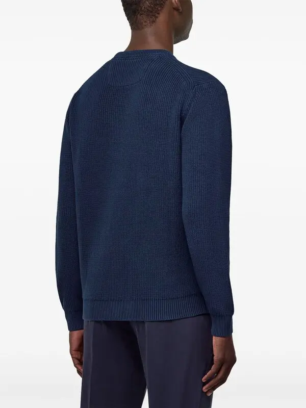 Boggi Milano Ribbed Sweater - Blue