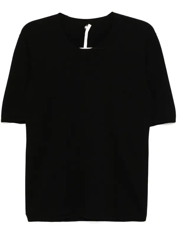 LABEL UNDER CONSTRUCTION Raw Edge T-shirt - Black