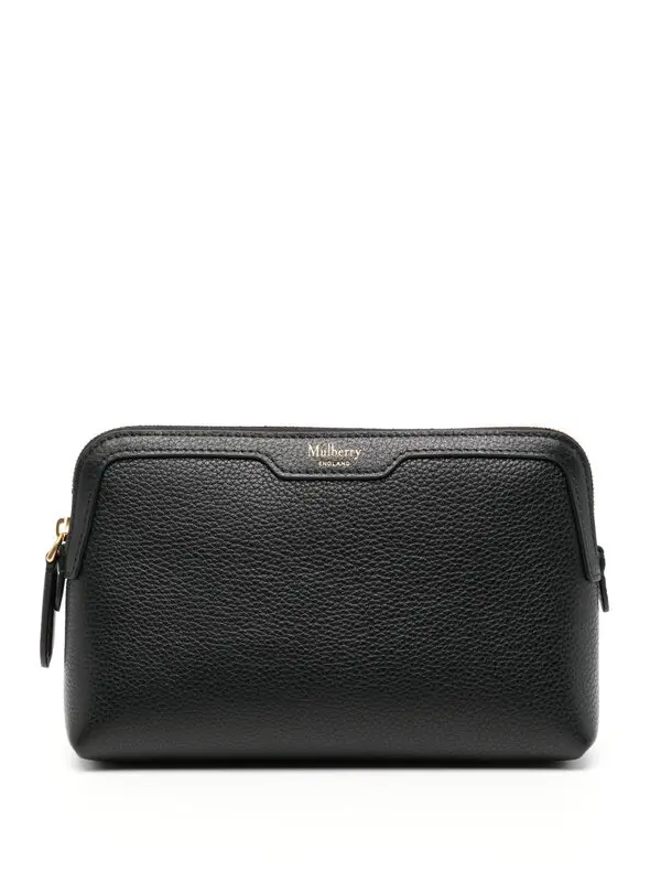 Mulberry Logo-embossed Pouch - Black