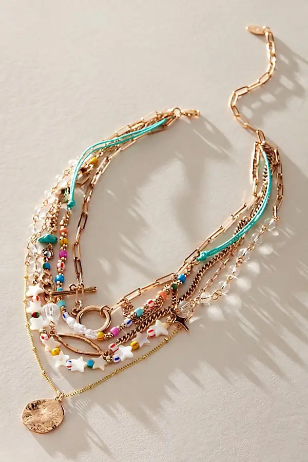 Free People Starry Layer Necklace - Multicolor