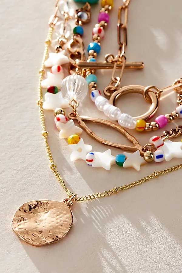 Free People Starry Layer Necklace - Multicolor