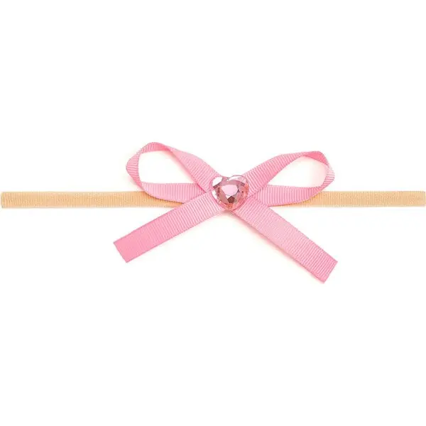 SWEET WINK Heart Bow Baby Headband - Pink