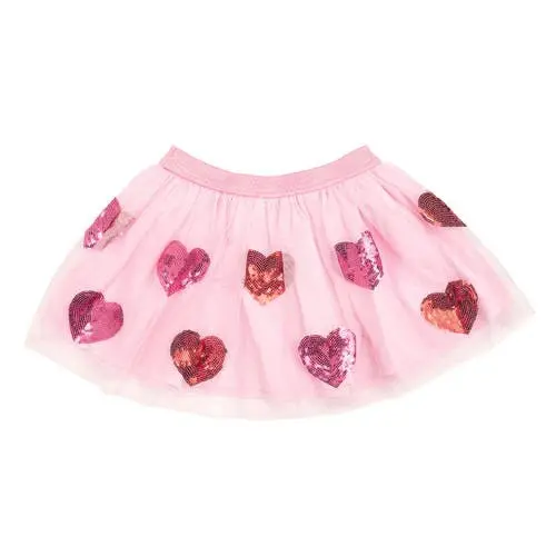 SWEET WINK Sequin Heart Tulle Tutu