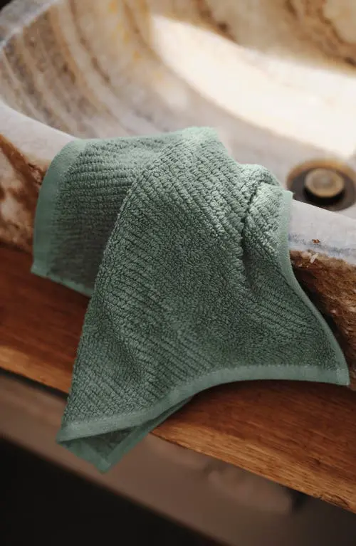 COYUCHI Air Weight® Set Of 6 Organic Cotton Wash Cloths - Sage