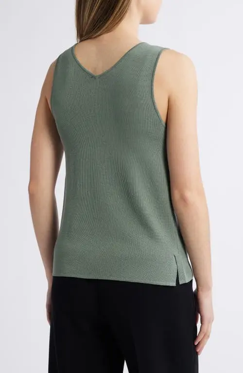 Anne Klein Double V-neck Sweater Tank