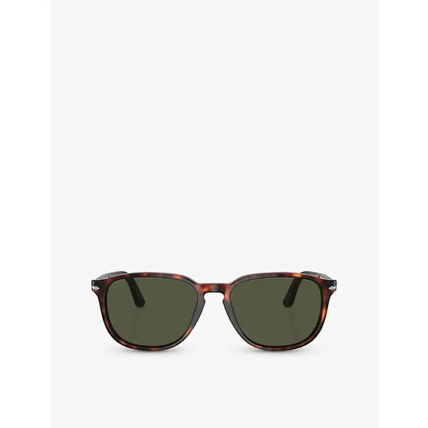 Persol Po0009 Rectangle-frame Sunglasses - Brown