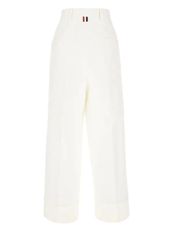 Thom Browne High-waisted Trousers - White