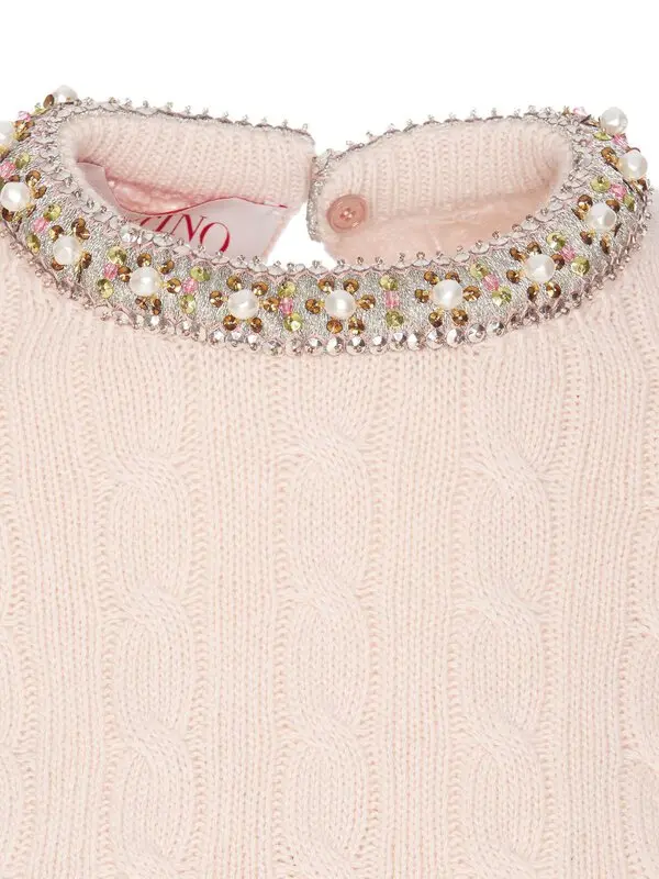 Valentino Garavani Cable-knit Crewneck Jumper