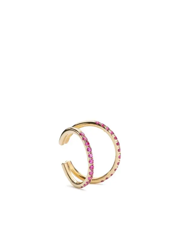 WE BY WHITEBIRD 18kt Yellow Pink Sapphire Melina Ear Cuff - Gold