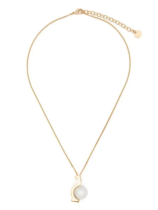 FERRAGAMO Logo-pendant Necklace - Gold