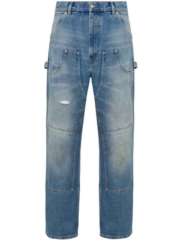 Moschino Panelled Straight Leg Jeans