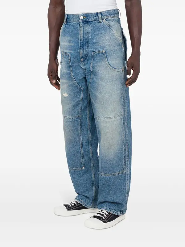 Moschino Panelled Straight Leg Jeans