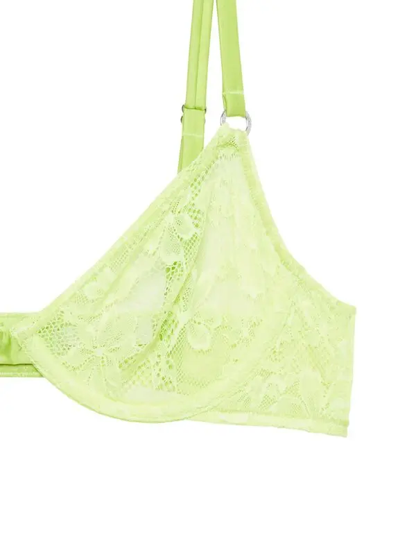 FLEUR DU MAL Le Stretch Lace Demi Bra - Green
