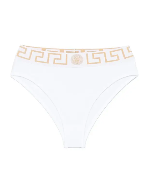Versace Greca Border Briefs - White