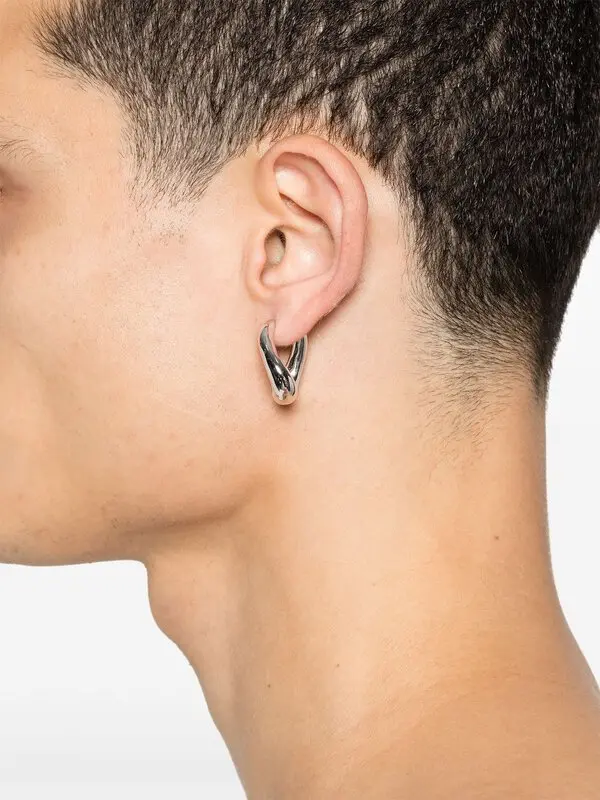 Tom Wood Twist Hoop Earrings - Silver