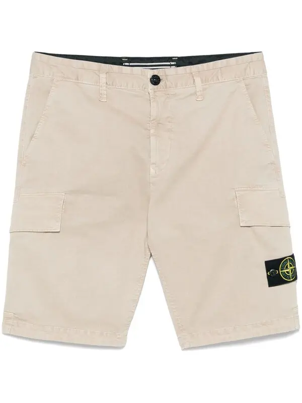 Stone Island Compass-badge Cargo Shorts - Neutrals