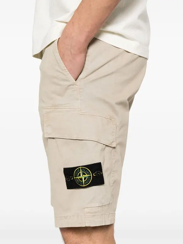 Stone Island Compass-badge Cargo Shorts - Neutrals