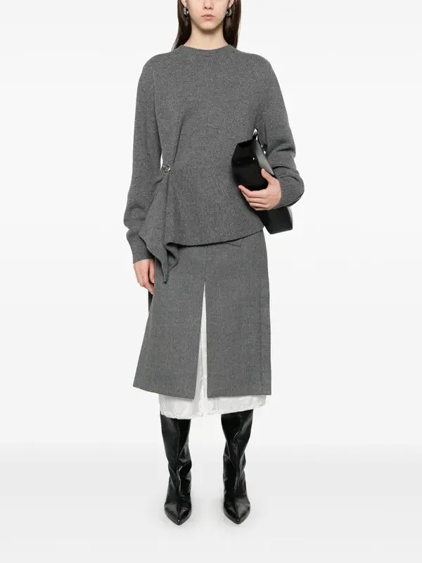 JIL SANDER Draped Panel Sweater