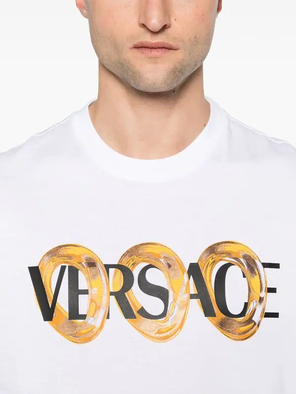 Versace Maxi Chain Logo-print T-shirt