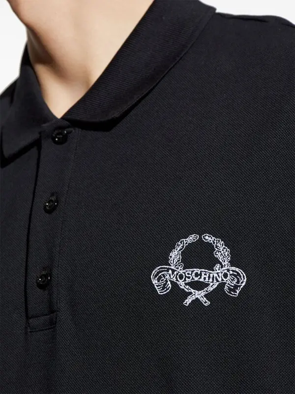 Moschino Cotton Polo Shirt - Black