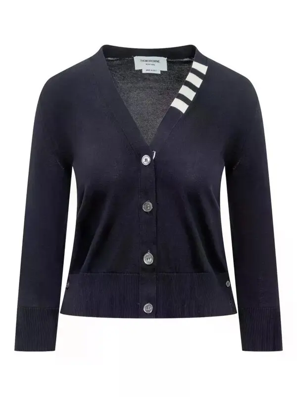 Thom Browne Jersey Stitch 4-bar Cardigan