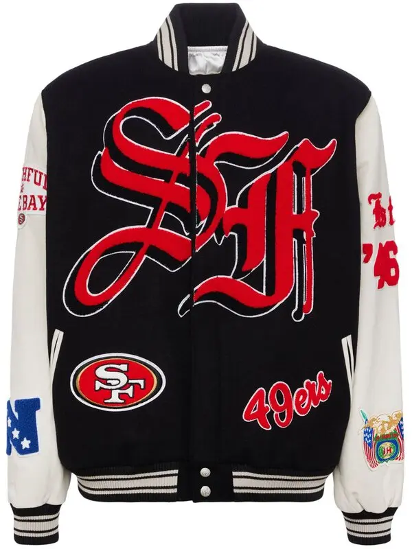 JEFF HAMILTON X San Francisco 49ers Bomber Jacket - Black