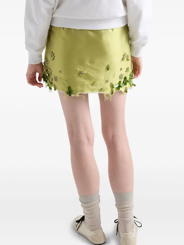 Prada Crystal-embellished Mini Skirt