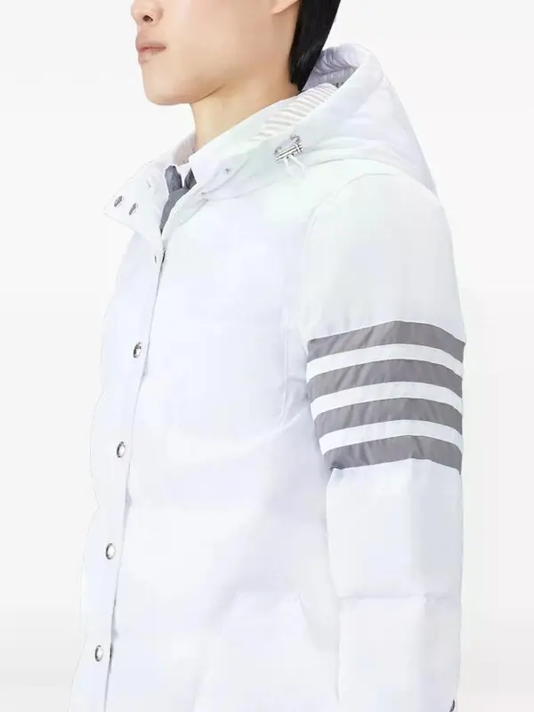 Thom Browne Side-stripe Detail Padded Coat - Grey