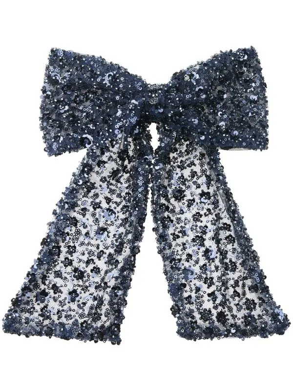 MAISON MICHEL Wicole Bow Clip - Blue