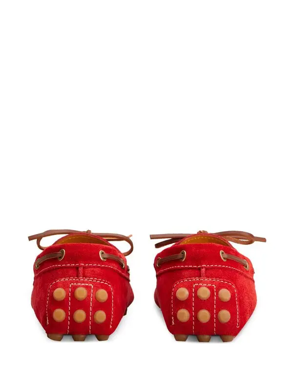 TOD'S Boat Gommino Bubble Loafers - Red