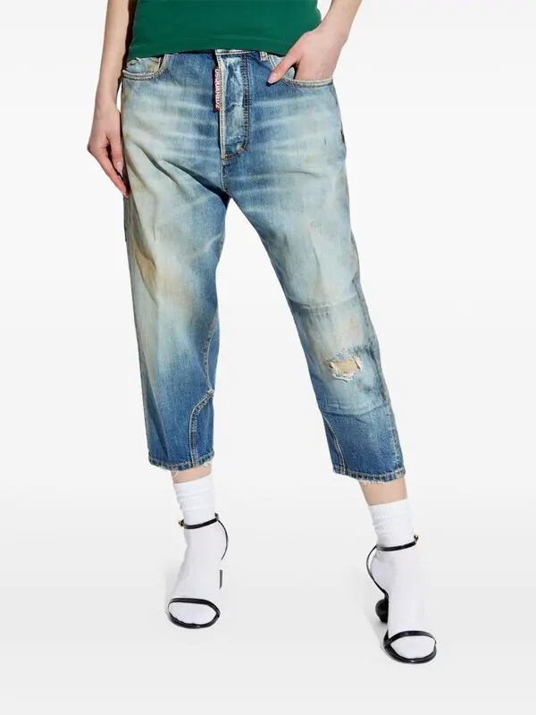 Dsquared2 Distressed Cropped Jeans