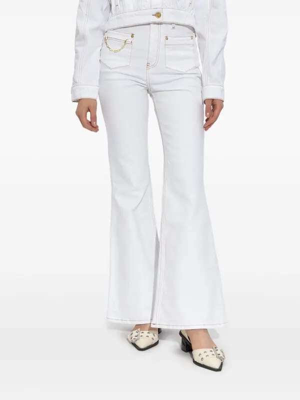 GANNI Flared Jeans - White
