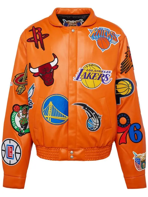 JEFF HAMILTON Nba Collage Jacket - Orange