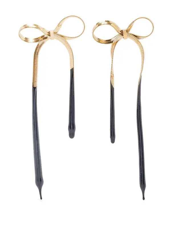 Ottolinger Laced Bow Earrings - Gold