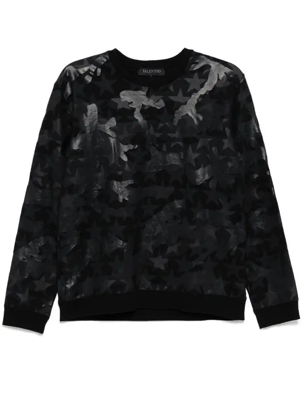Valentino Garavani Camouflage Star-print Sweatshirt