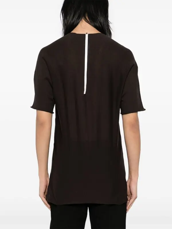 LABEL UNDER CONSTRUCTION Raw Edge T-shirt - Brown