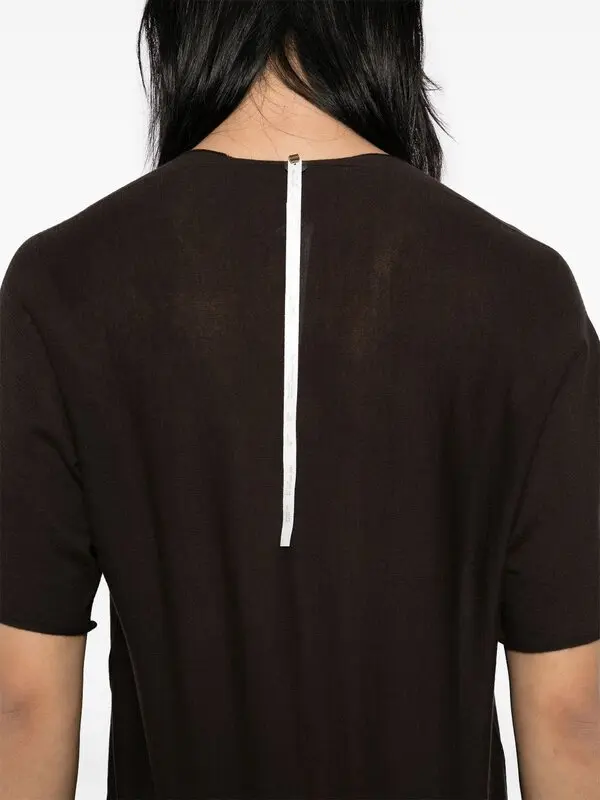 LABEL UNDER CONSTRUCTION Raw Edge T-shirt - Brown