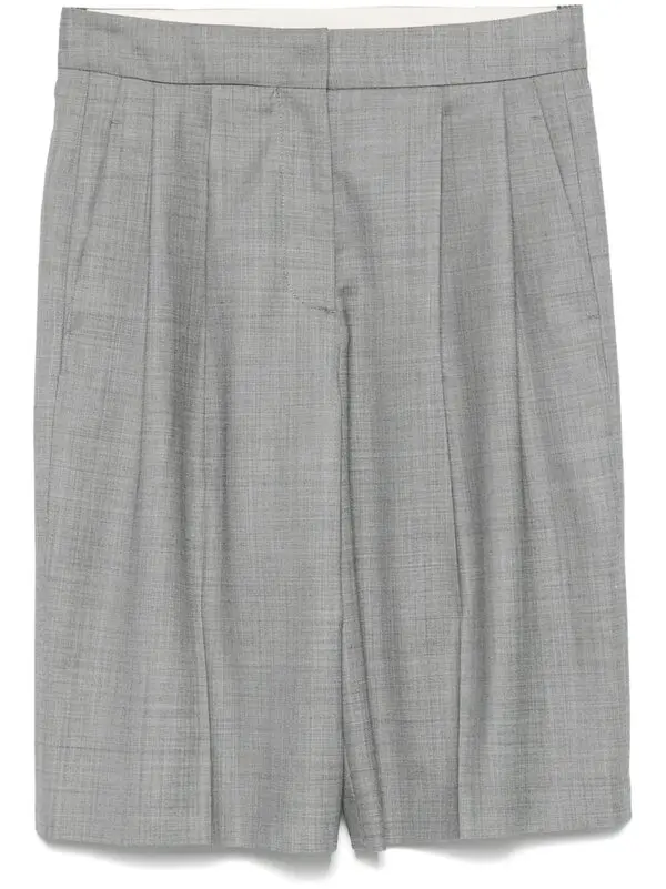 Loulou De Saison Check-pattern Shorts - Grey