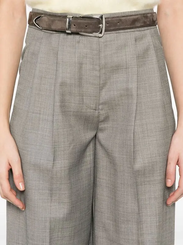 Loulou De Saison Check-pattern Shorts - Grey