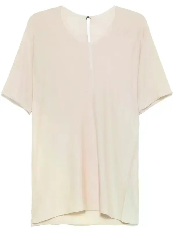 LABEL UNDER CONSTRUCTION Raw Edge T-shirt - Neutrals
