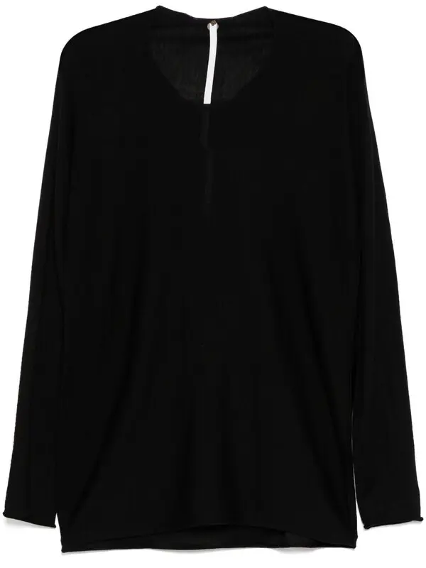 LABEL UNDER CONSTRUCTION Raw Edge T-shirt - Black