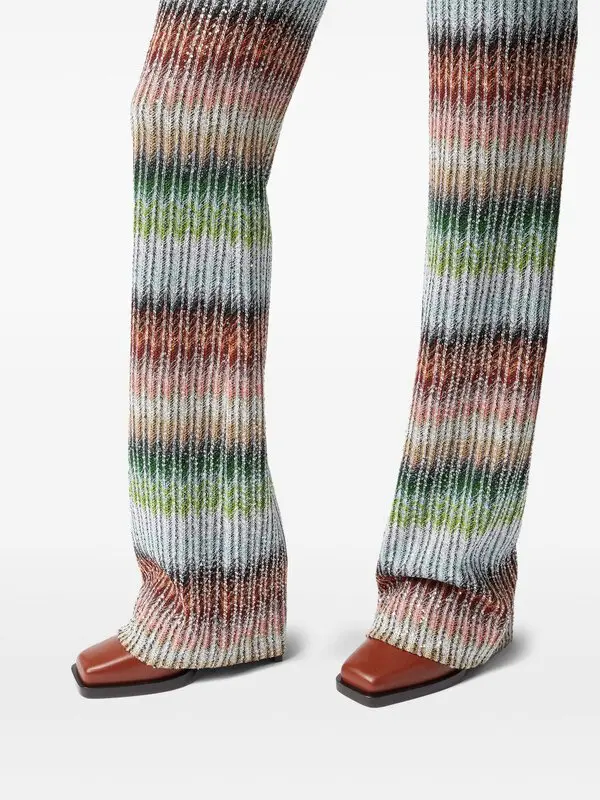 Missoni Zigzag-pattern Straight Trousers - Multicolour