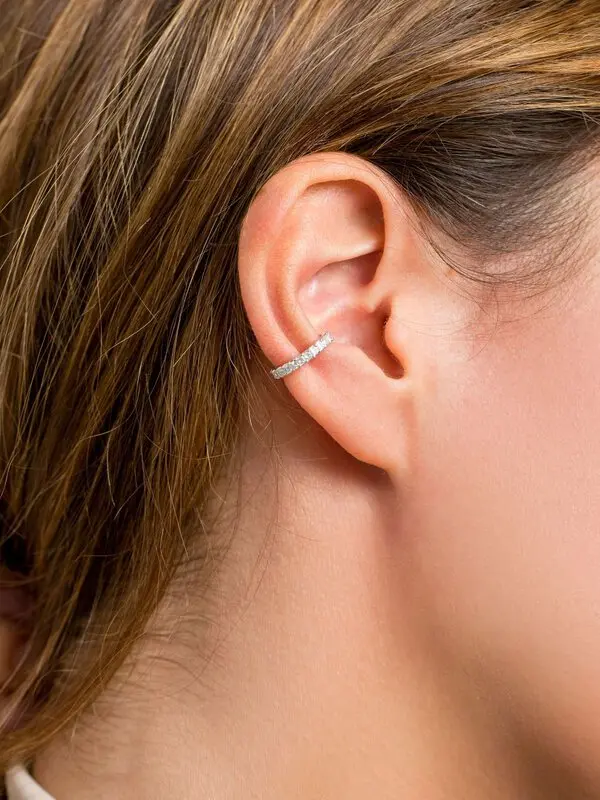WE BY WHITEBIRD 18kt White Gold Helena Diamond Earcuff