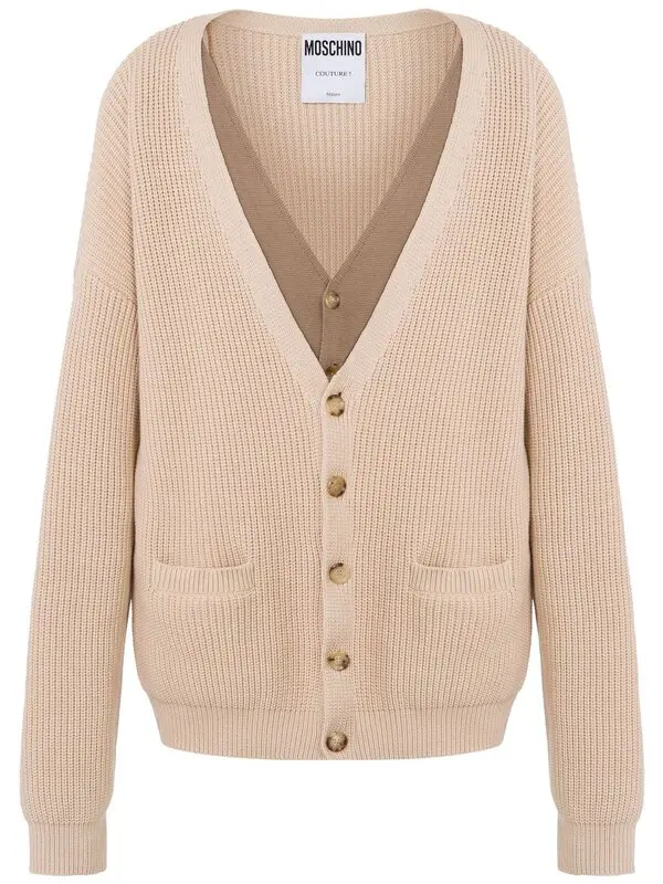 Moschino Ribbed-knit Cardigan
