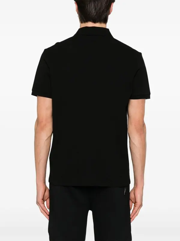 Moncler Year Of The Snake-patch Polo Shirt - Black