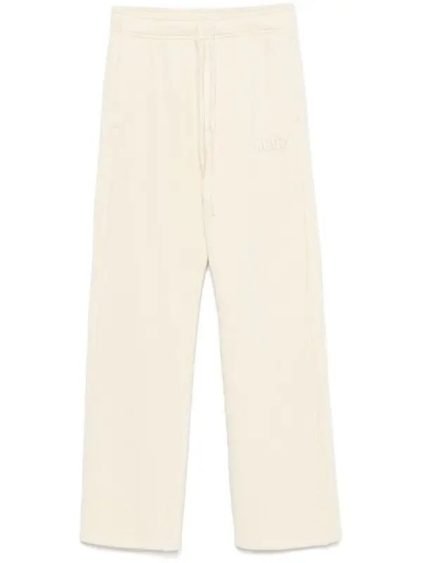AUTRY Embroidered-logo Trousers - Neutrals