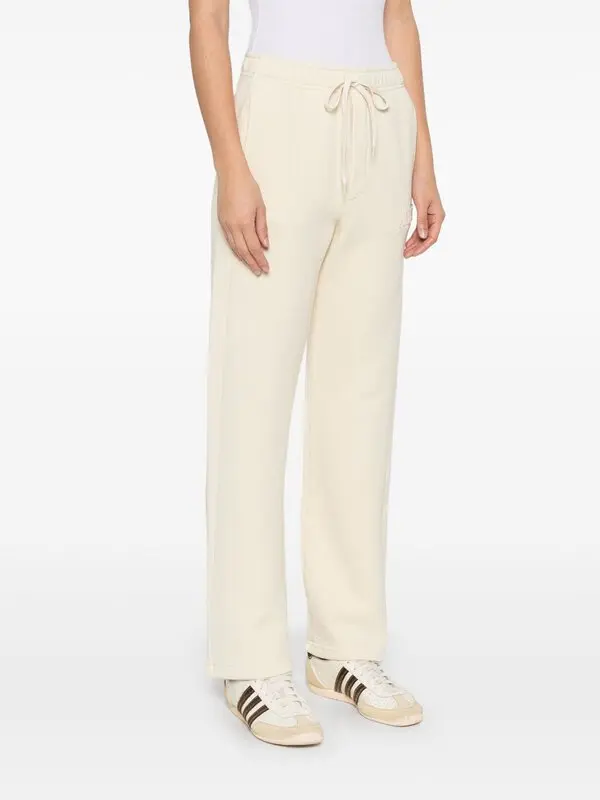 AUTRY Embroidered-logo Trousers - Neutrals