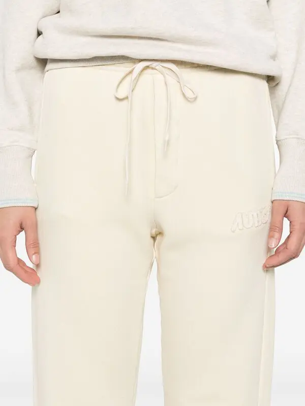 AUTRY Embroidered-logo Trousers - Neutrals